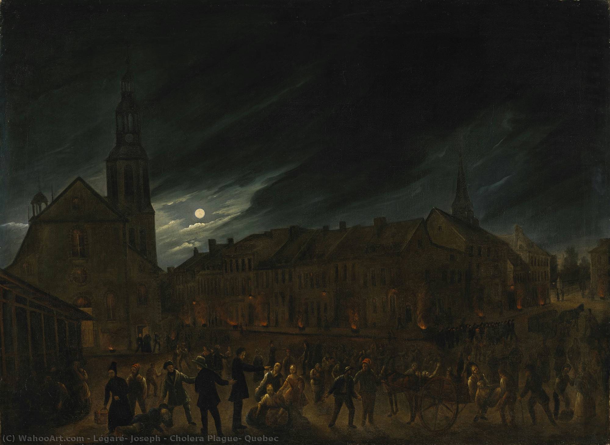 Paintings Reproductions Cholera Plague, Quebec, 1832 by Légaré, Joseph ...