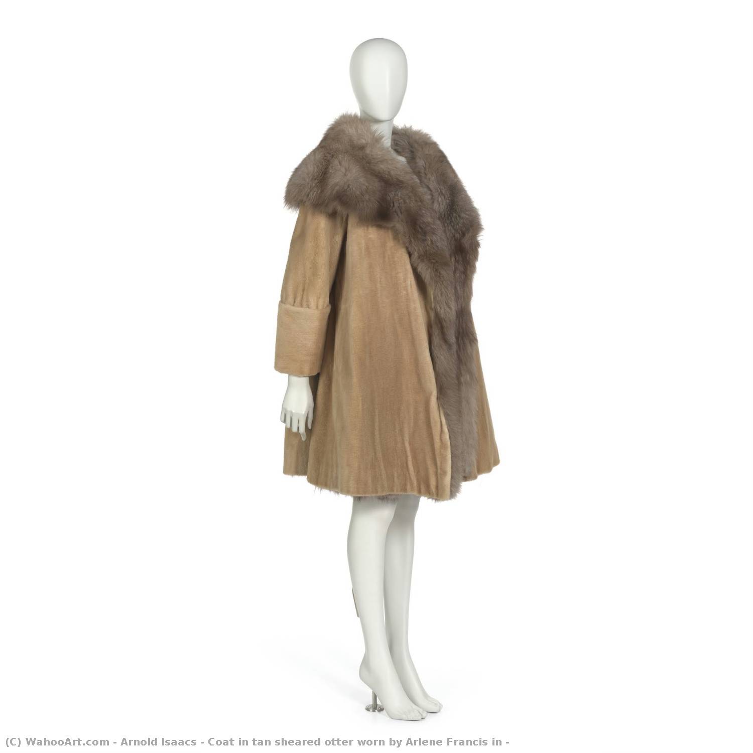 Coat in tan sheared otter worn by Arlene Francis in \, 1958 by Arnold ...