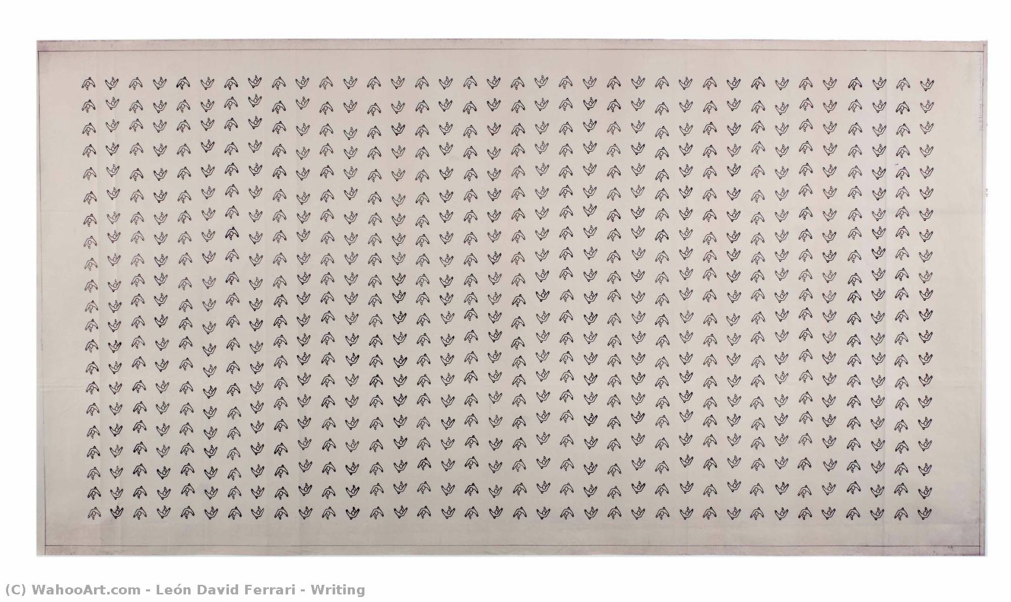 Writing, 2003 by León David Ferrari (1920-2013, Argentina) León David Ferrari | WahooArt.com