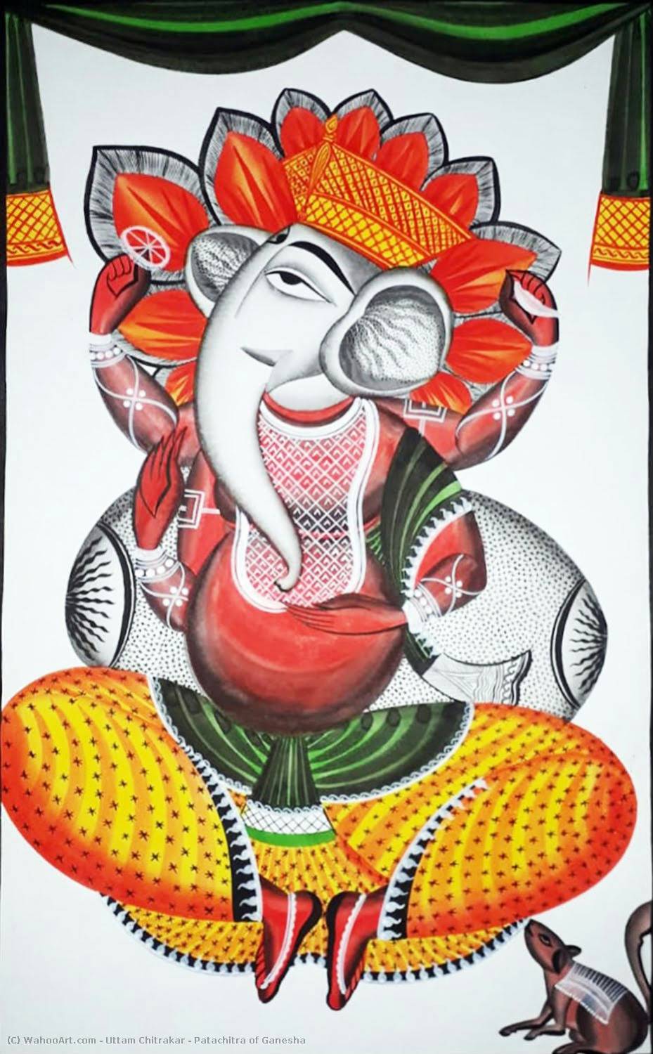 Patachitra of Ganesha, 2018 by Uttam Chitrakar Uttam Chitrakar ...