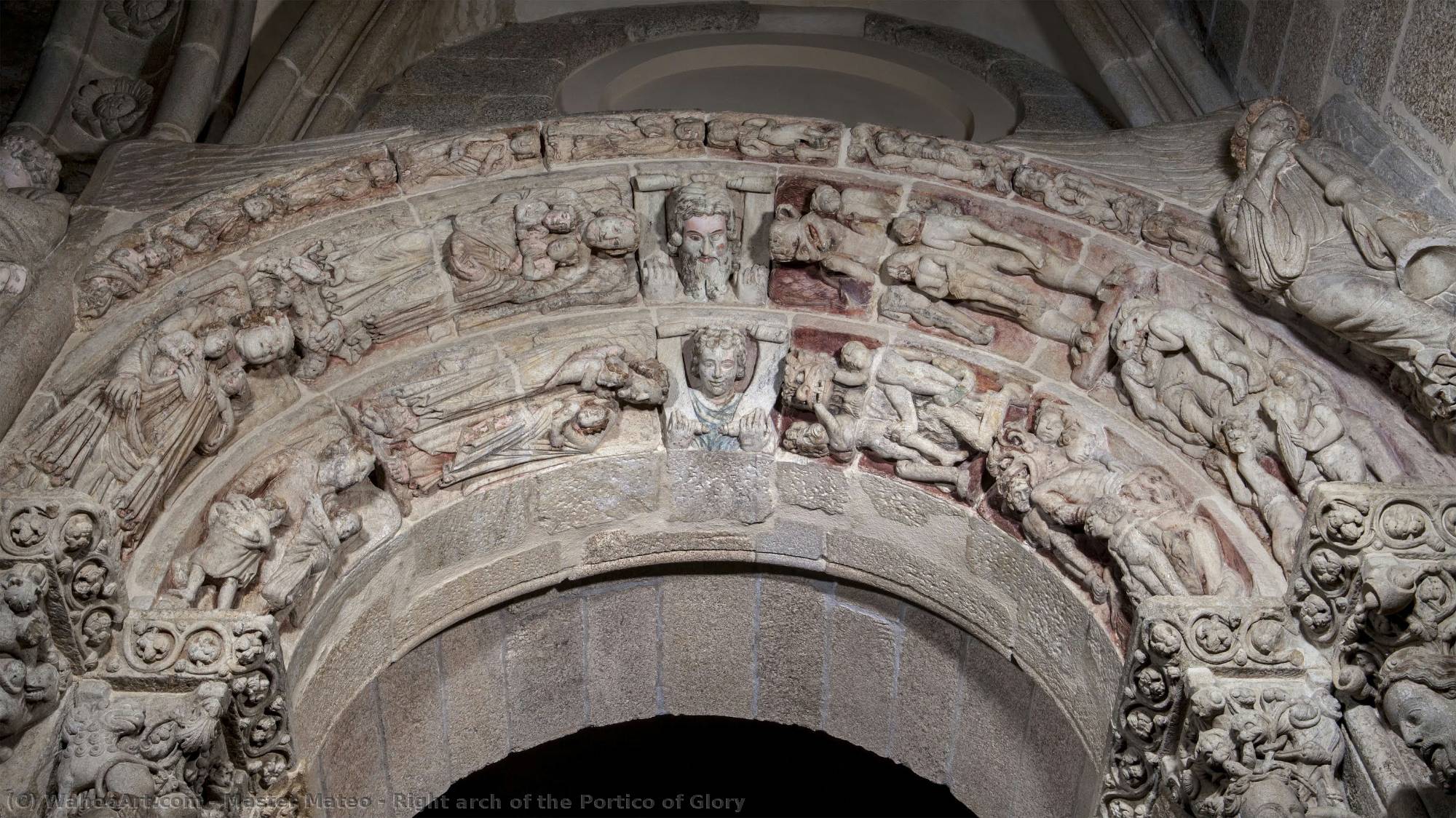 Paintings Reproductions Right arch of the Portico of Glory, 1188 by ...