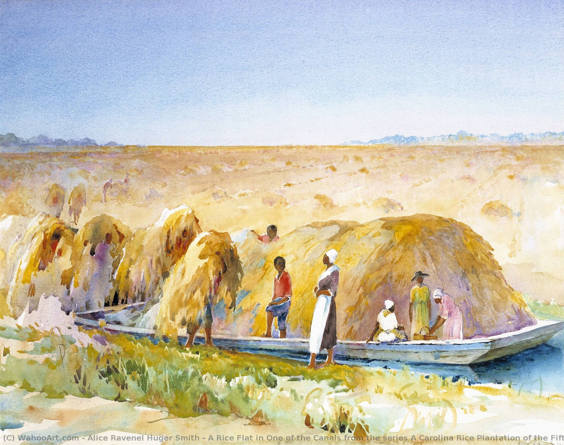 Order Artwork Replica A Rice Flat in One of the Canals from the series ...