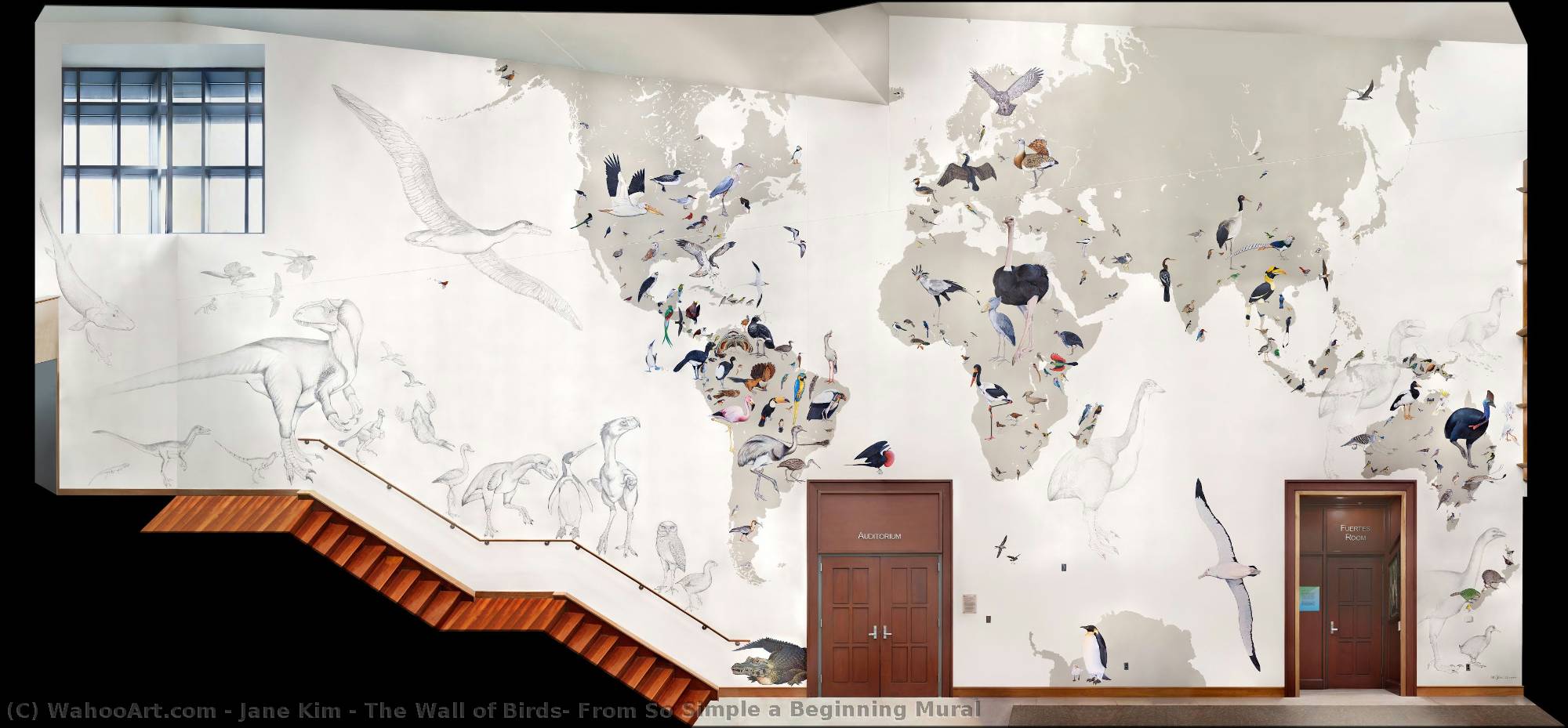 The Wall of Birds: From So Simple a Beginning Mural, 2015 by Jane Kim ...